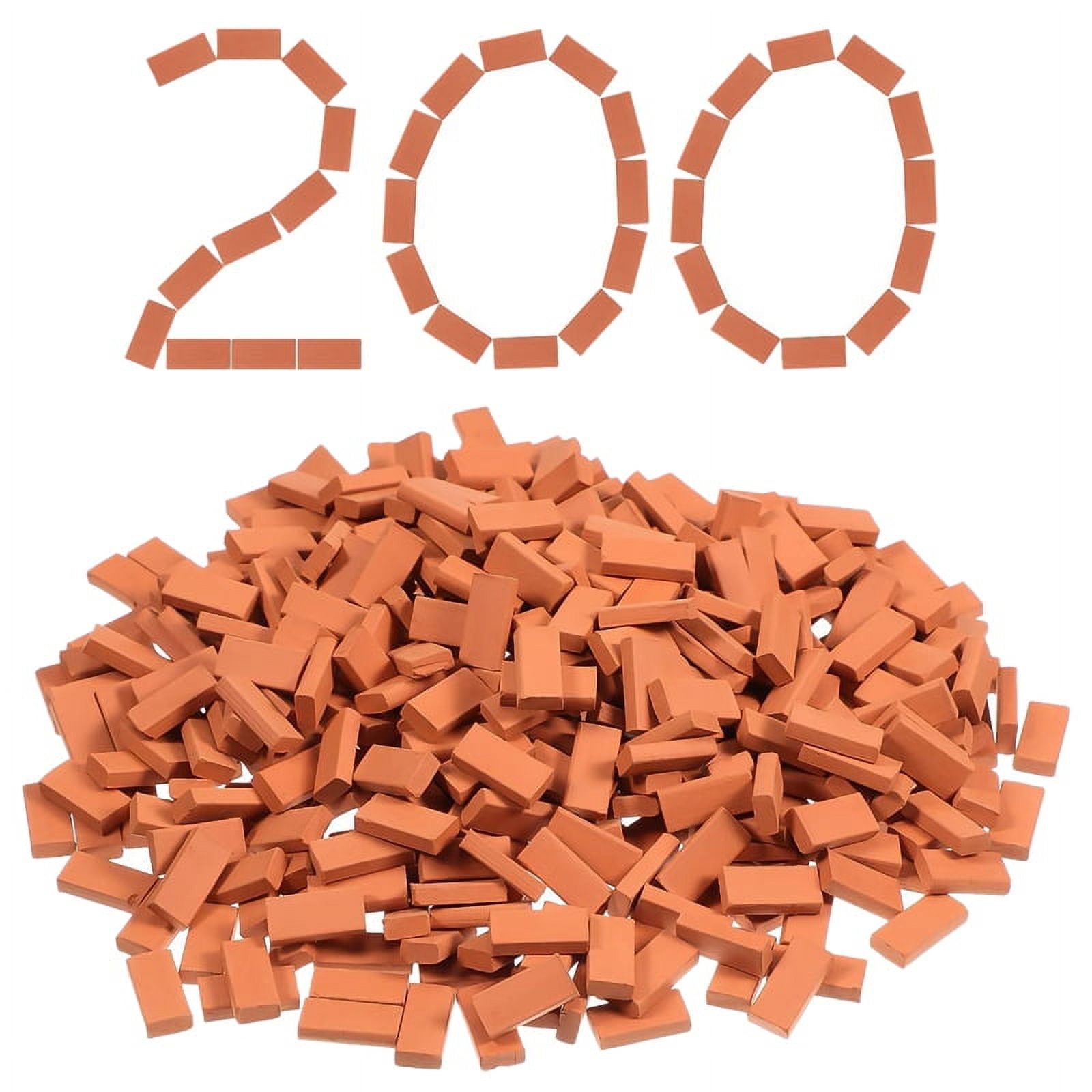 200 Pieces Mini Bricks for Landscaping Miniature Bricks Brick Wall ...