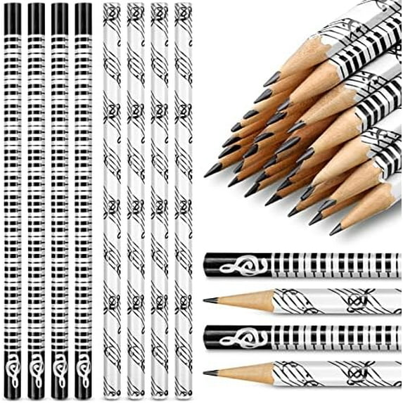200 Pieces Music Pencils Bulk Music Classroom Supplies Piano Note ...
