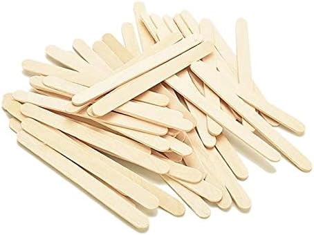 200 Pieces Natural Wooden Popsicle Craft Sticks for Craft Art Projects ...