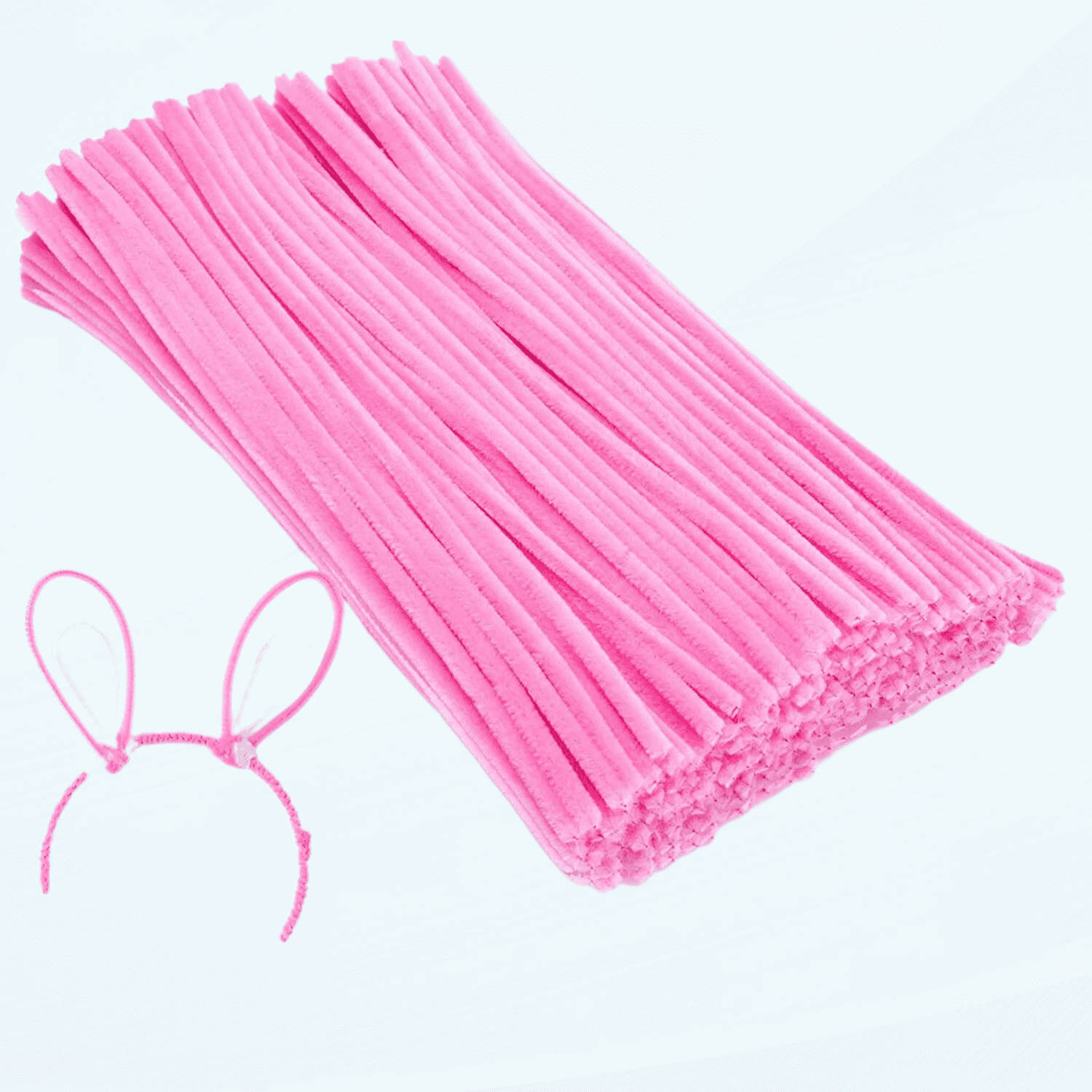 200 Pieces Pink Pipe Cleaners Craft Chenille Stems for Valentine's Day ...