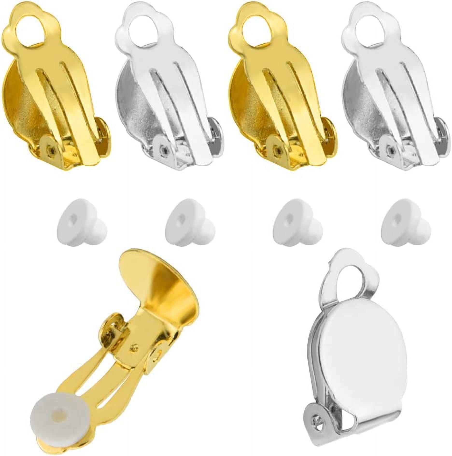 200 Pieces Round Flat Backs and Findings Set Including 100pcs Round ...