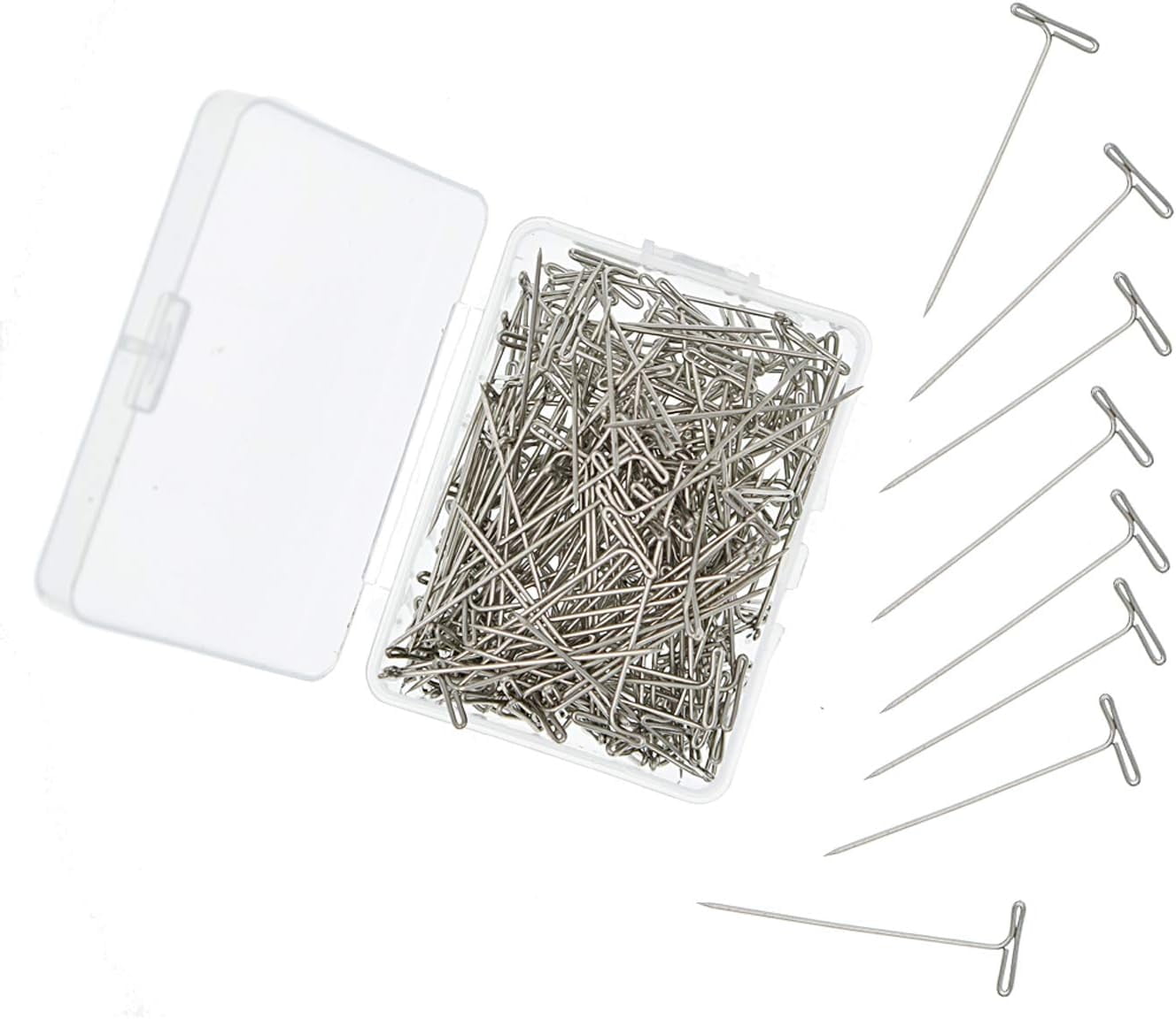 200 Pieces Stainless Steel T-Pins, 38mm/1.5inch，T Shape Sewing Pins for ...