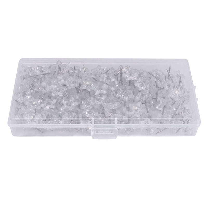 200 Pieces Star Shaped Push Pins Plastic Clear Thumb Tacks with Plastic ...