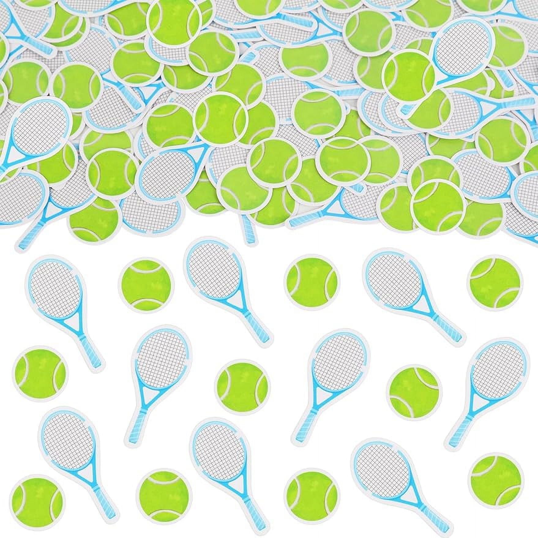 200 Pieces Tennis Confetti for Boys - Tennis Racket Ball Paper Scatters ...
