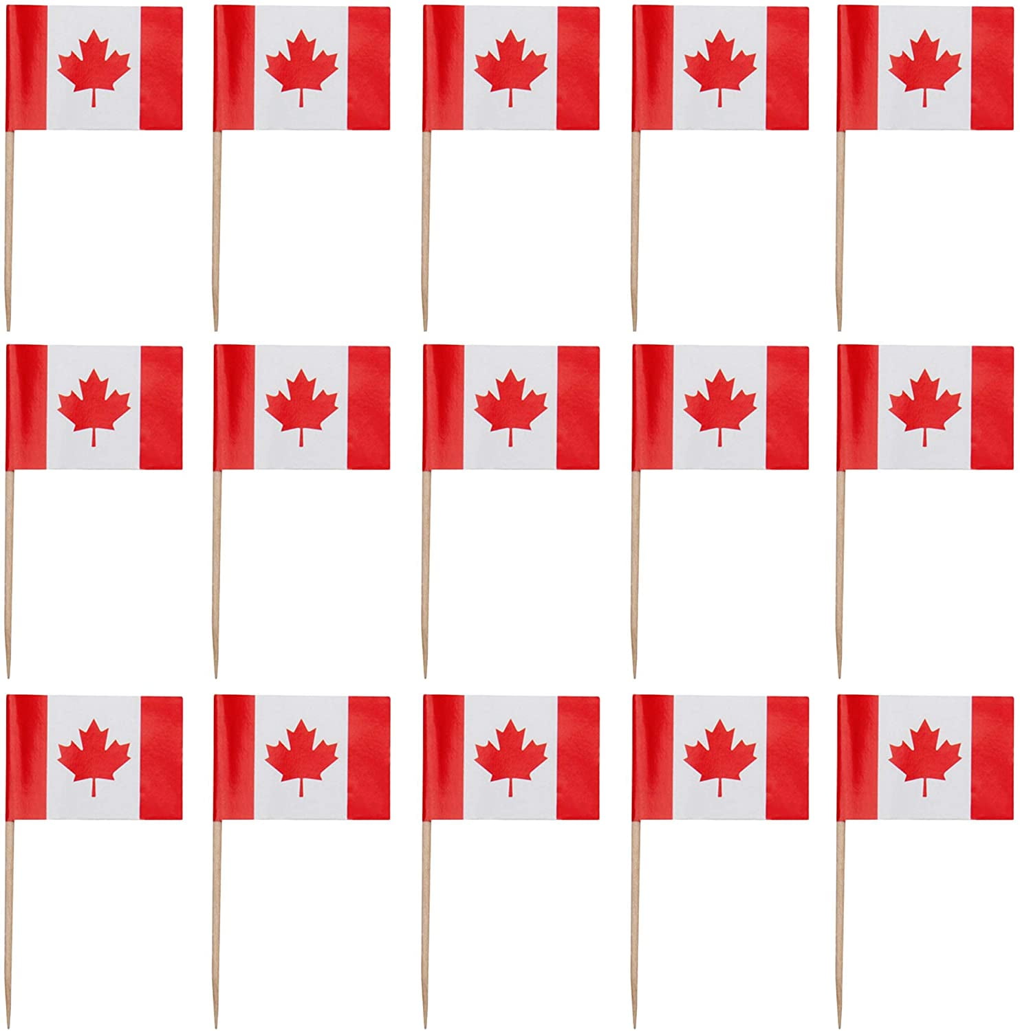 200 Pieces Toothpicks Flag Sticks, Canada Flags Cocktail Toothpick ...