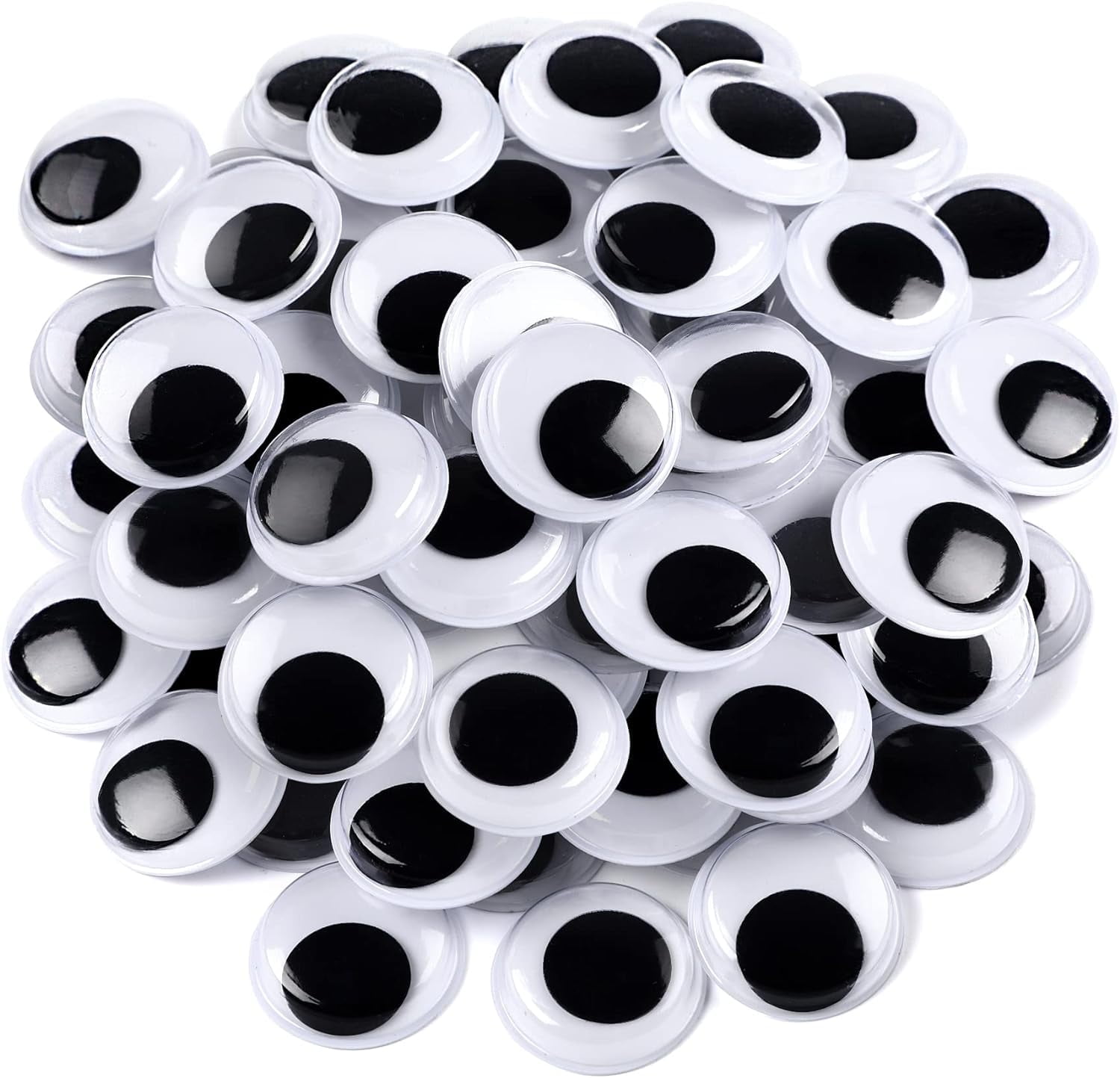 200 Pieces Wiggle Eyes, FEBSNOW Googly Eyes Self Adhesive Black White ...