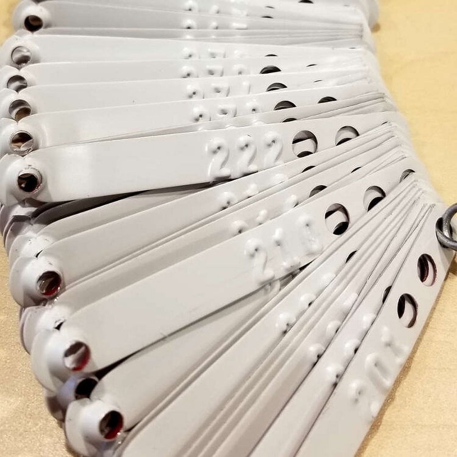 200 Pinnon Hatch Farms Numbered White Leg Bands - Walmart.com