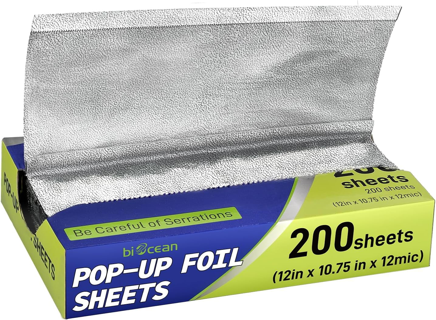 200 Pre-Cut Aluminum Foil Sheets, 12" x 10.75" Pop-Up Foil Sheets for ...