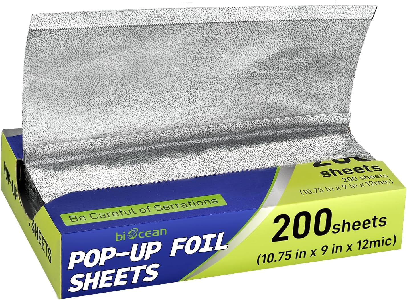 200 Pre-Cut Aluminum Foil Sheets, 9" x 10.75" Pop-Up Sheets for ...