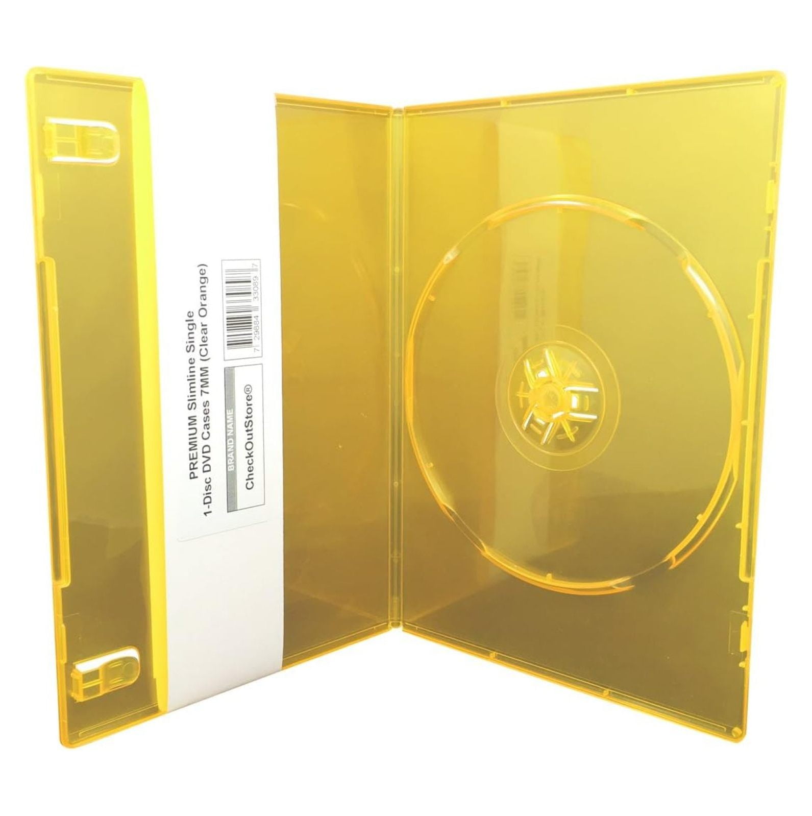 (200) Premium Slimline Single 1-Disc Cases 7mm (Clear Orange) - Walmart.com