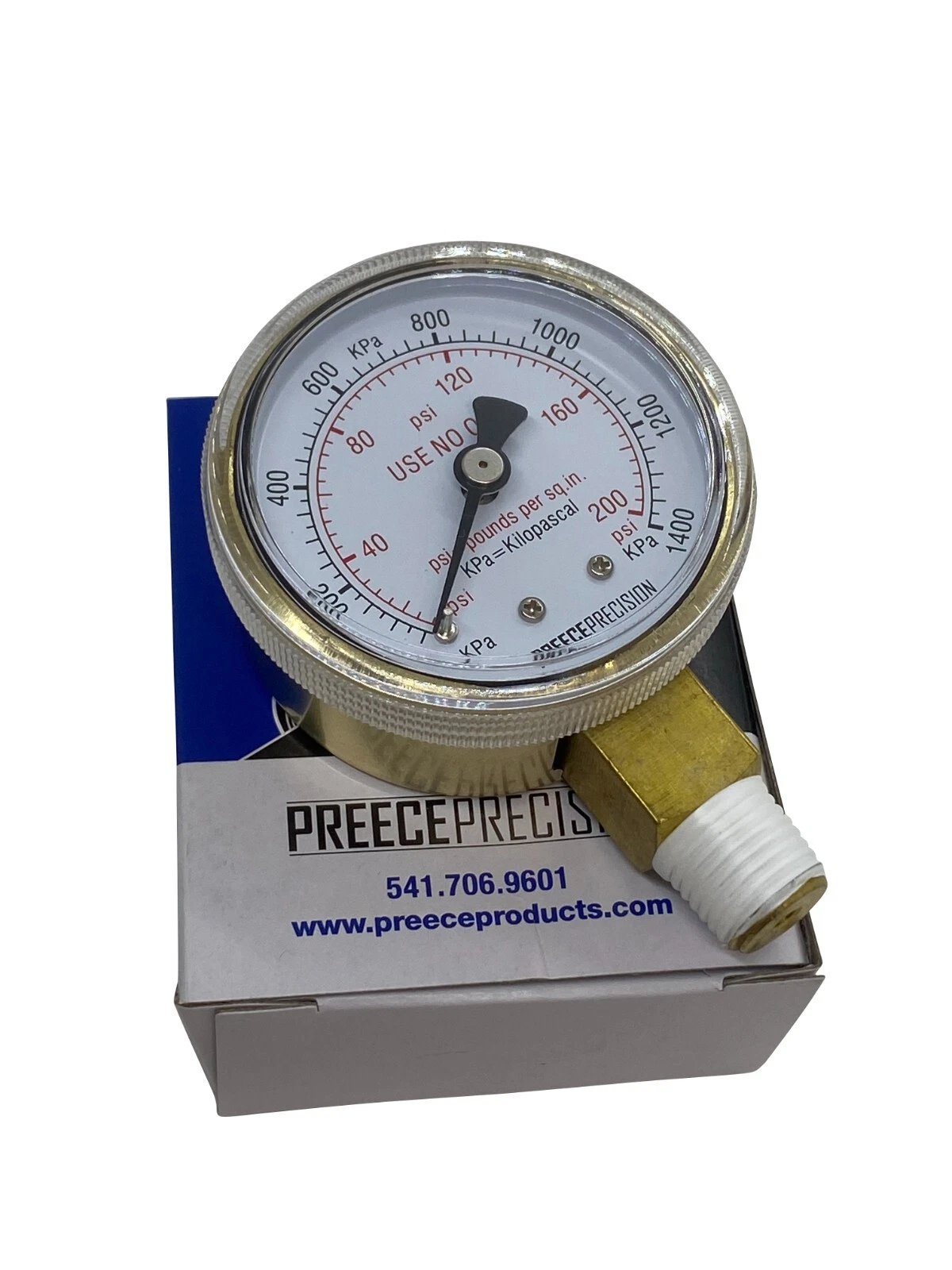 200 Psi Regulator Pressure Gauge 2" Dial 1/4" Bottom Mount Use No Oil ...