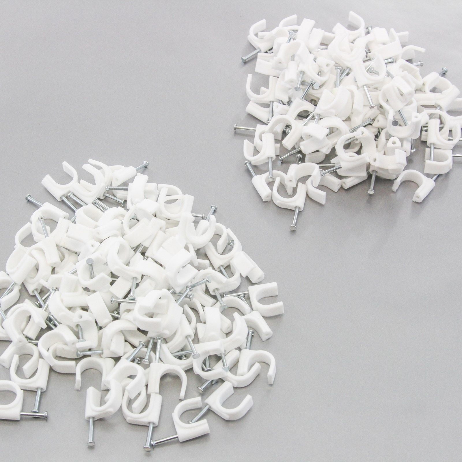 200 Round 9/16 Inches (14 mm) Cable Wire Clips Cable Management Cord ...