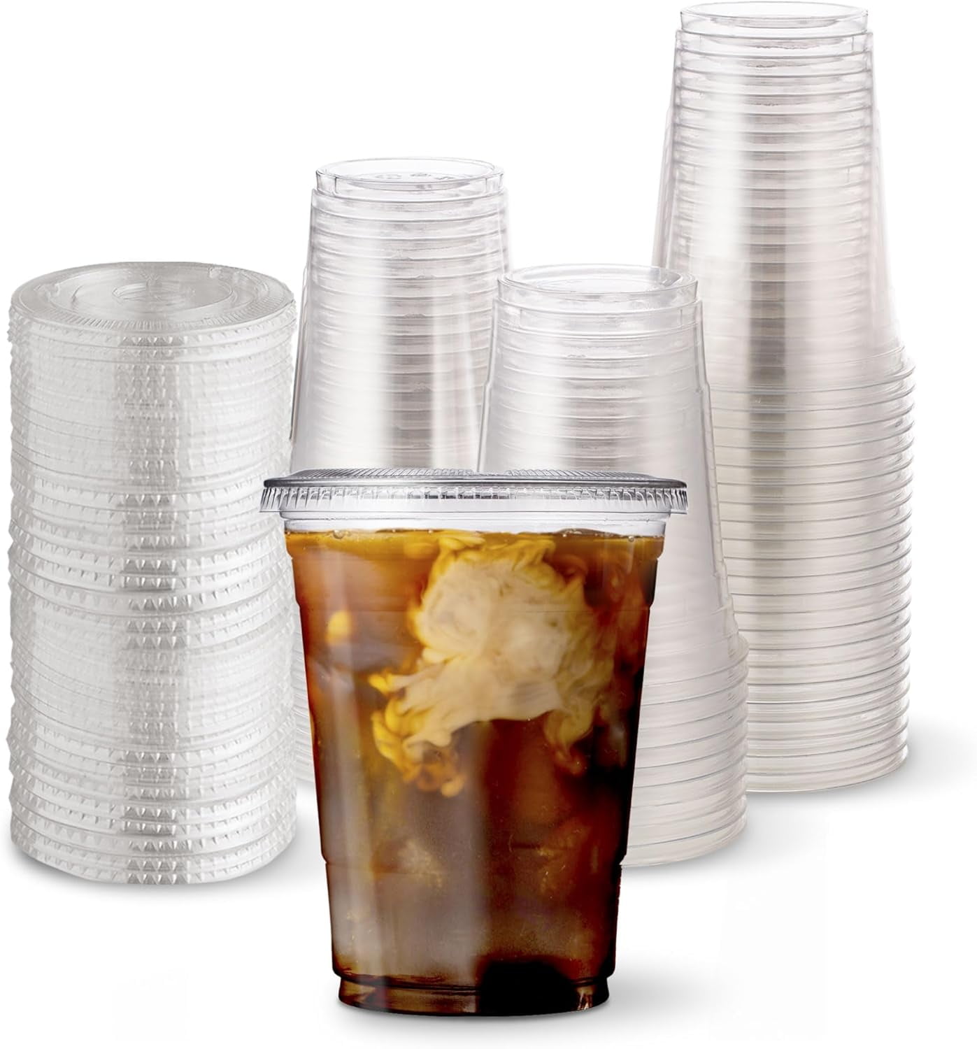 [200 SET]Harvest Pack 16 oz Iced Coffee Cup, Ultra Clear Disposable ...