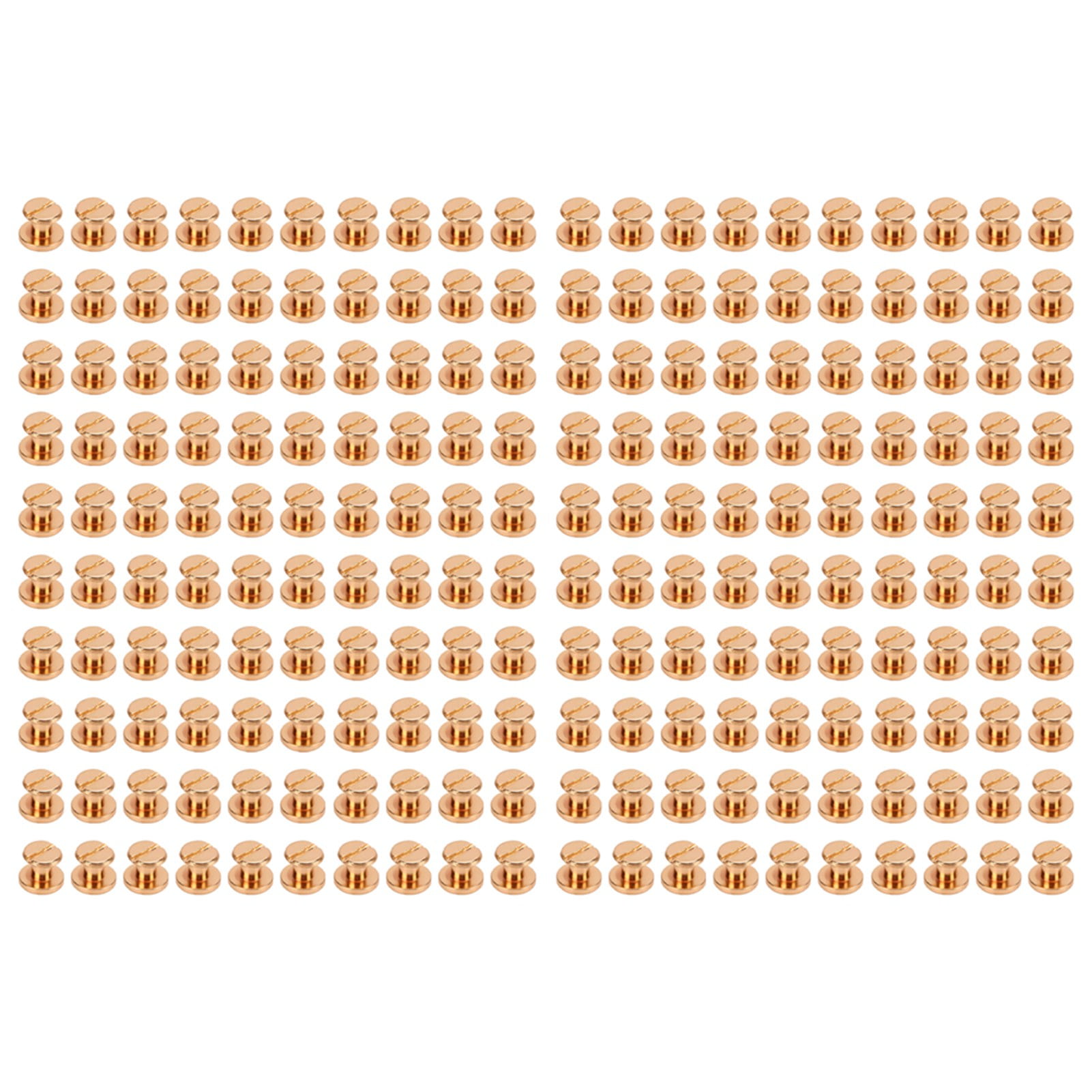 200 Set Book Binding Screw 9x6.5mm DIY Leather Electroplating Uniform ...