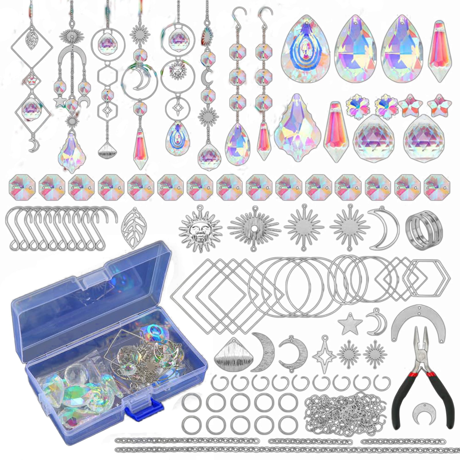 200/Set DIY Suncatcher Making Kits for Adults Kids Faux Crystal Sun ...