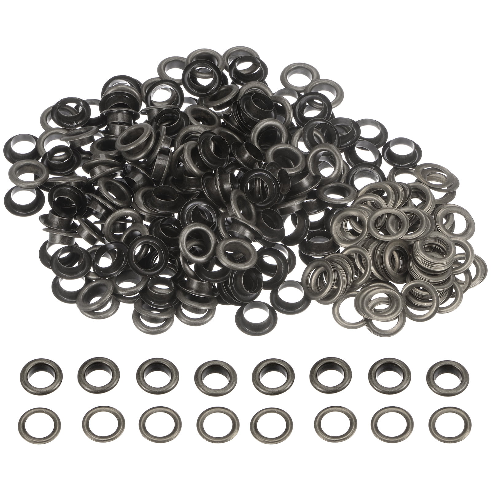 200 Set Round Grommets 10mm Dia Metal Eyelets with Washers for ...