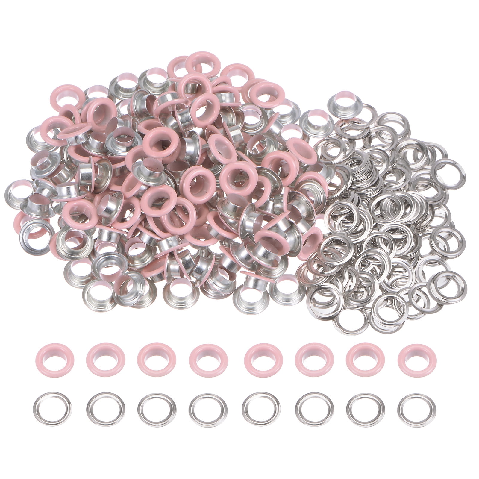 200 Set Round Grommets 8mm Dia Metal Eyelets with Washers for ...
