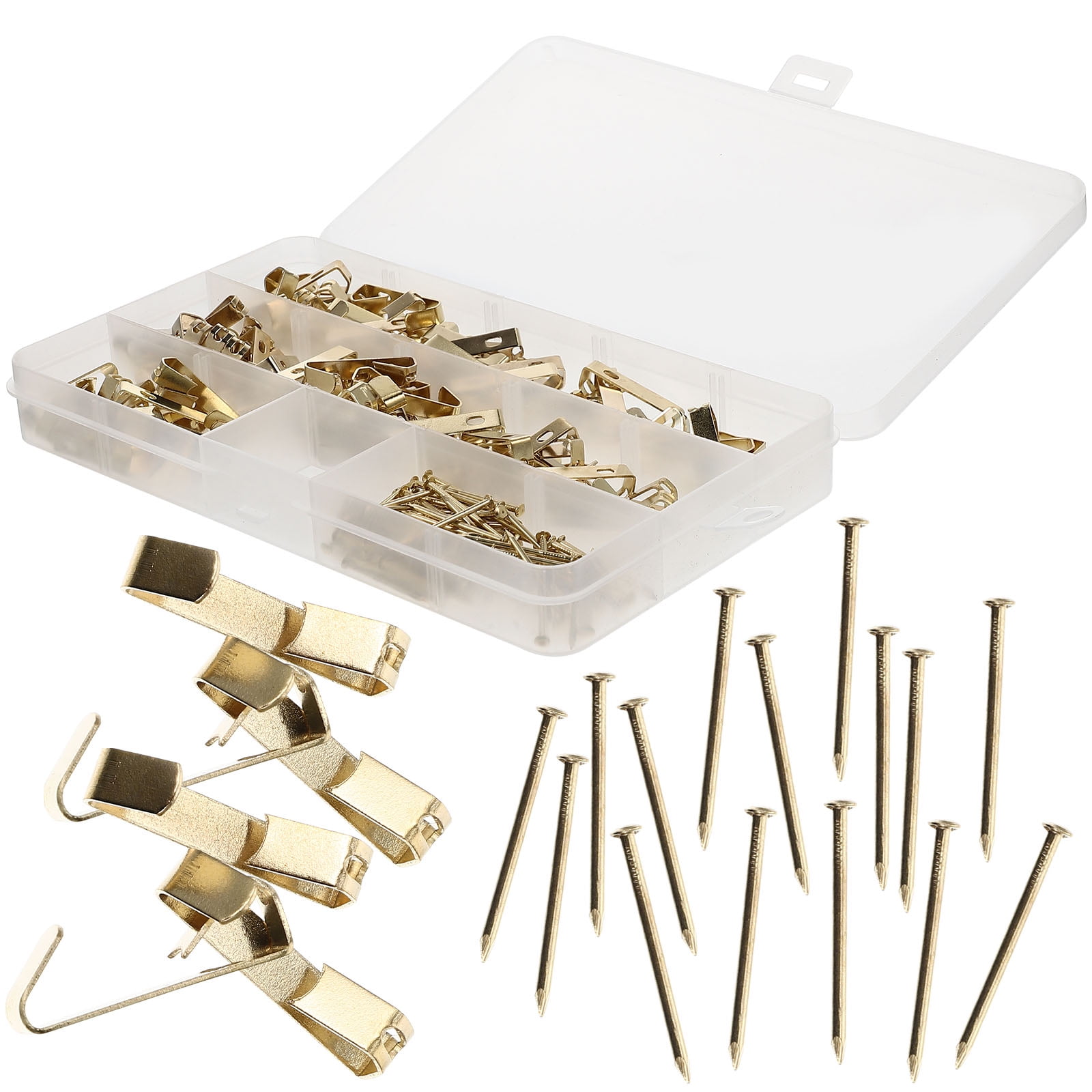 200 Sets Picture Hangers Hanging Nails Picture Wall Hooks Wall Hangers ...