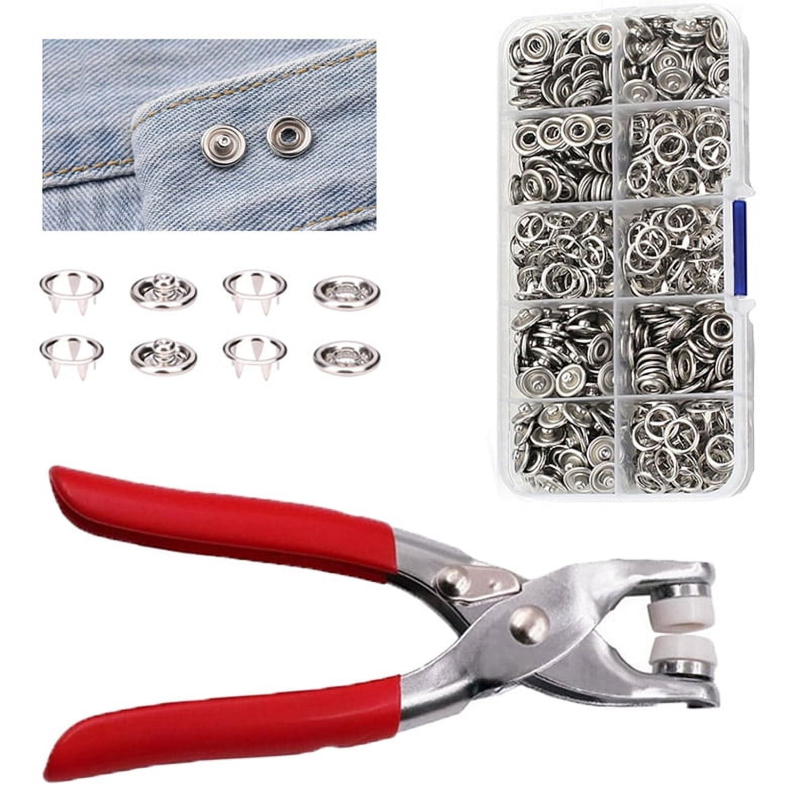 200 Sets Sewing Snap Buttons Fasteners Tool, Metal Snaps Buttons ...