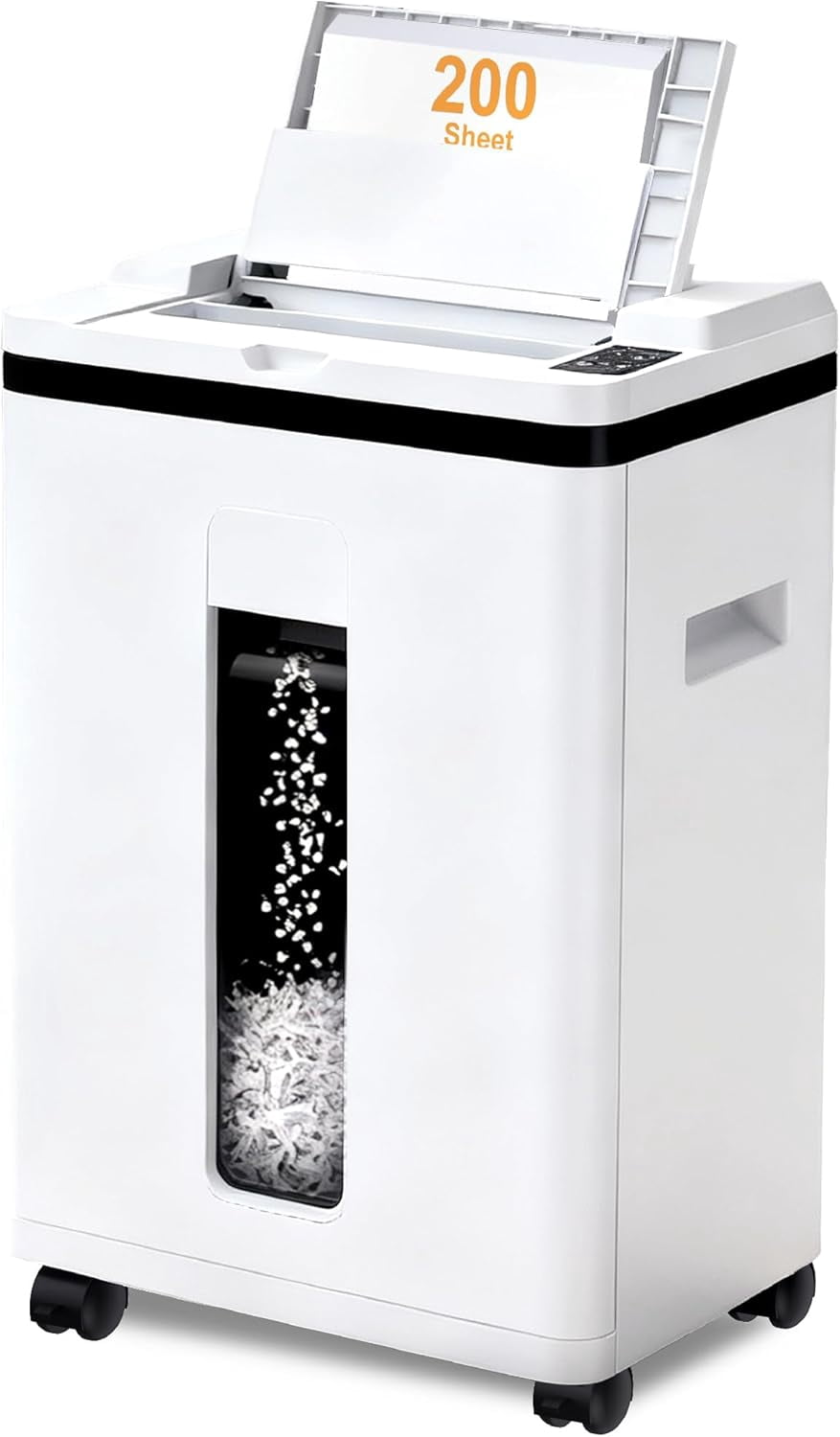 200-Sheet Auto Feed Paper Shredder, 40 Min Non-Stop Heavy Duty ...