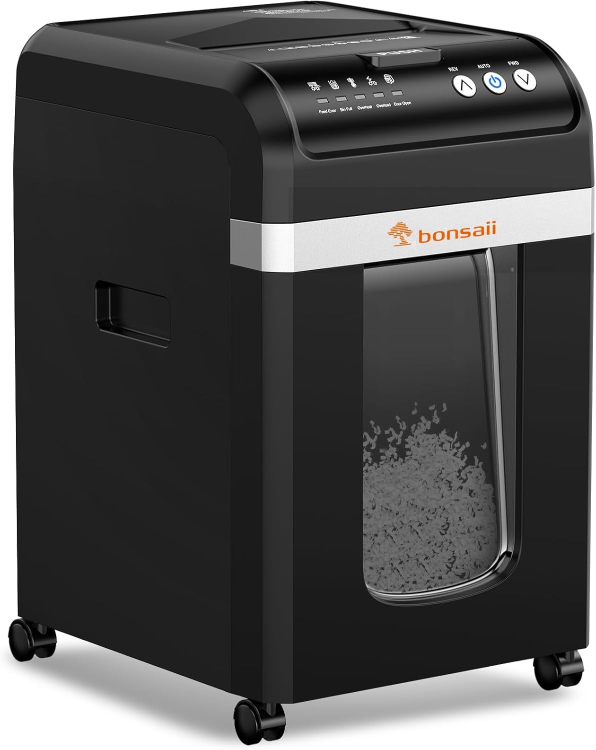200-Sheet Auto Feed Paper Shredder, 60-Min Nonstop Heavy Duty Shredders ...