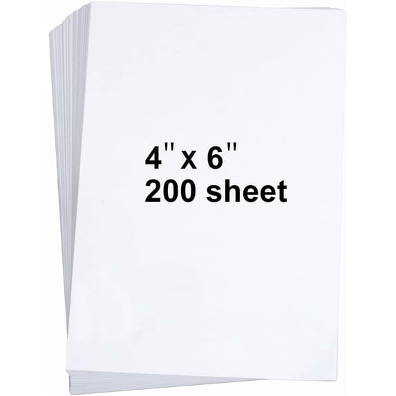 200 Sheets 4" X 6" White Cardstock, Heavyweight Cardstock Blank ...