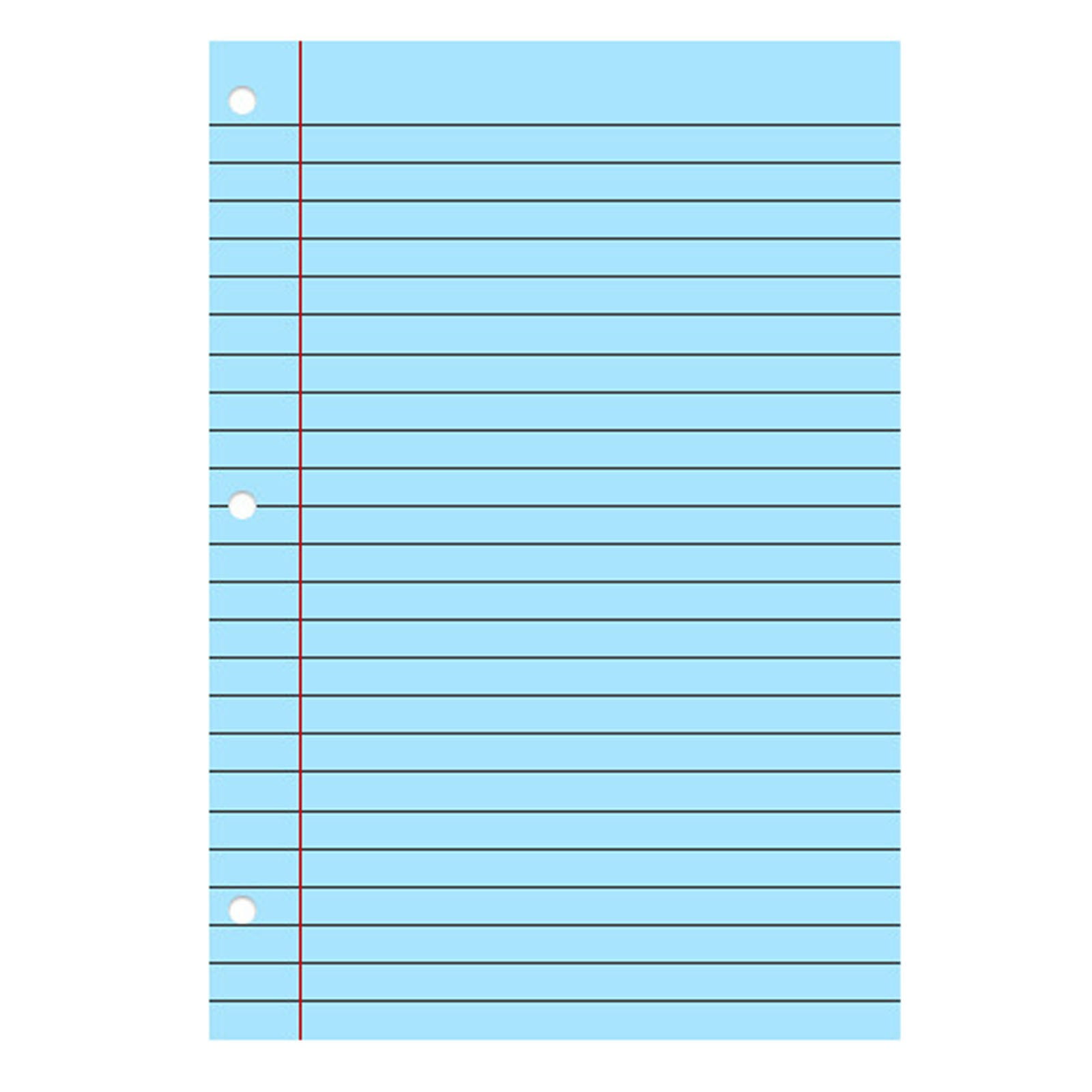 200 Sheets Colored Lined Loose Leaf Paper,Wide Ruled Filler Notebook ...