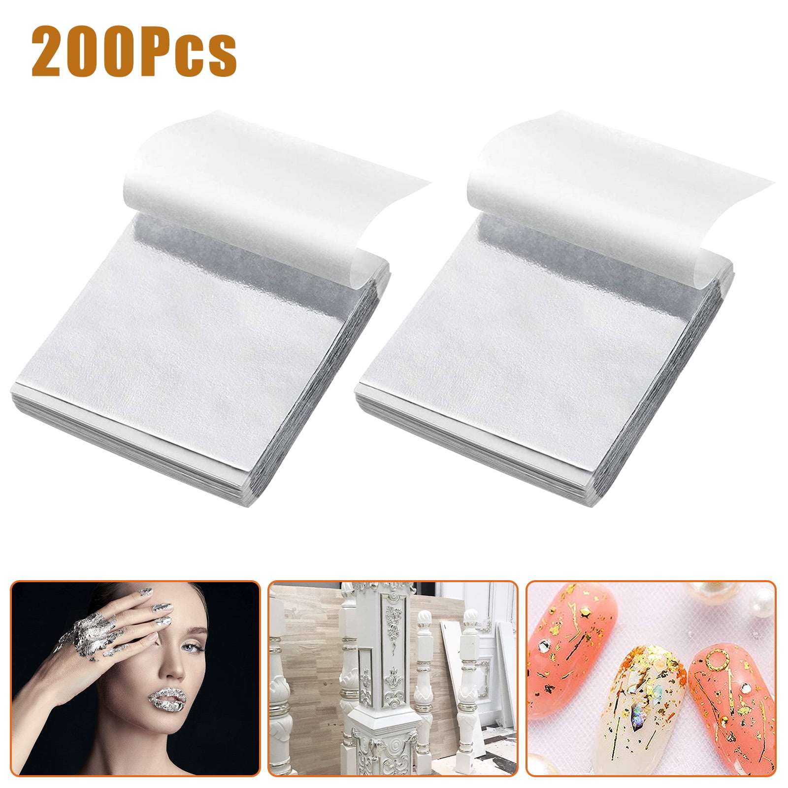 200 Sheets Gold Foil Paper Art Gold Foil Sheets Gilding Brush Thin Gold ...