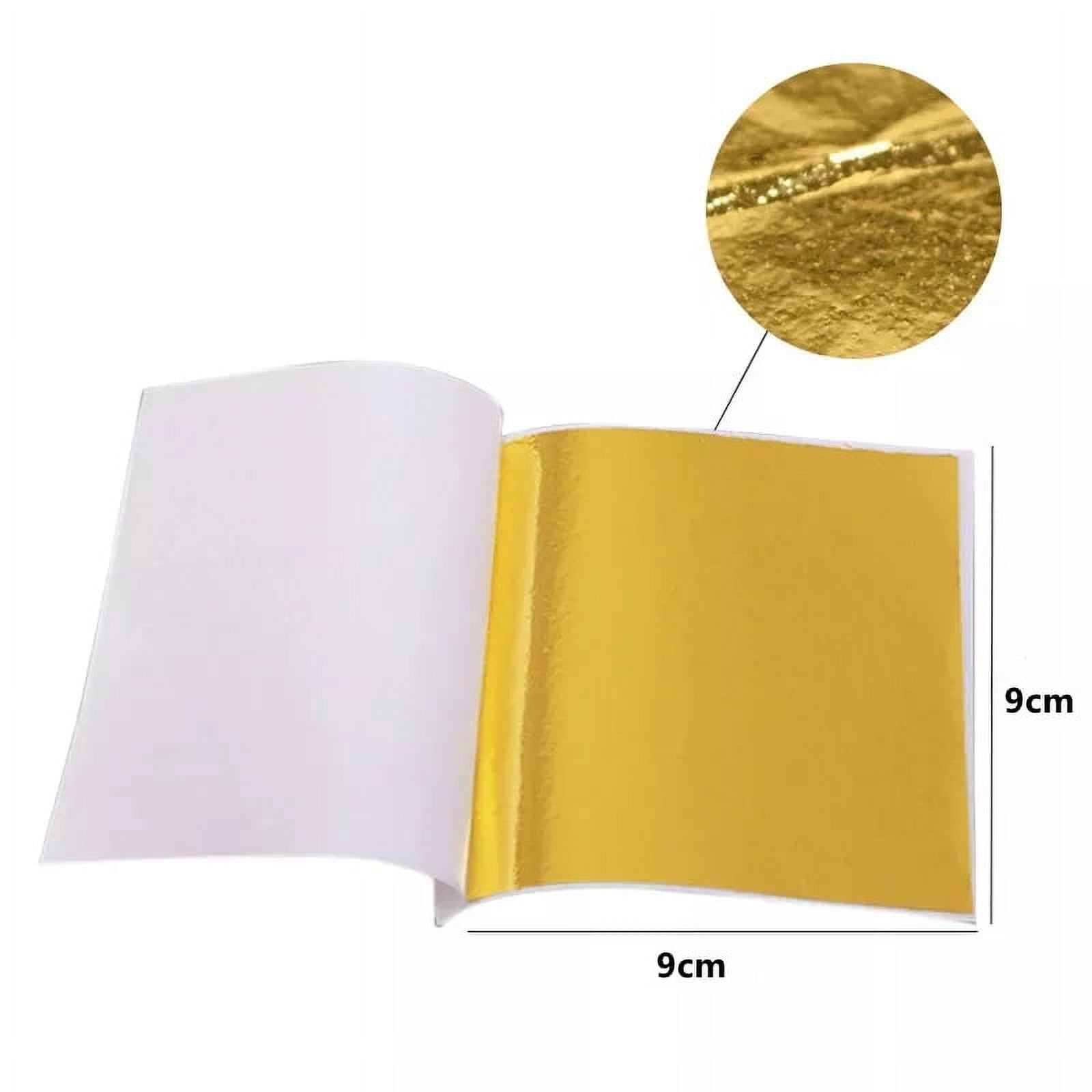200 Sheets Imitation Gold Foil Paper DIY Art Craft Party Wedding Cake ...