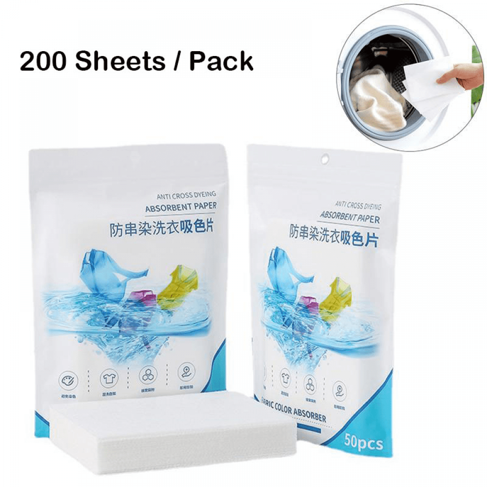 200 Sheets/Pack Anti-Staining Clothes Laundry Paper Anti-String Mixing ...