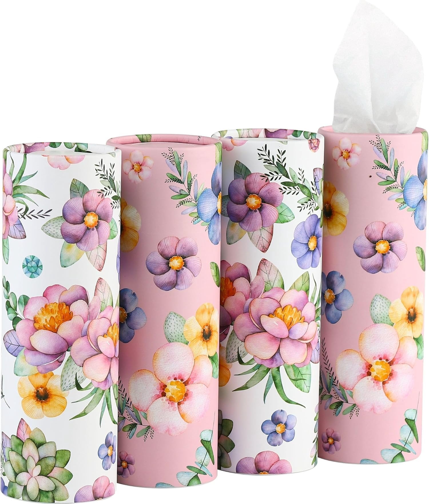 200 Sheets Tissues Holder with Facial Tissues 3-ply Travel Tissue Tubes ...