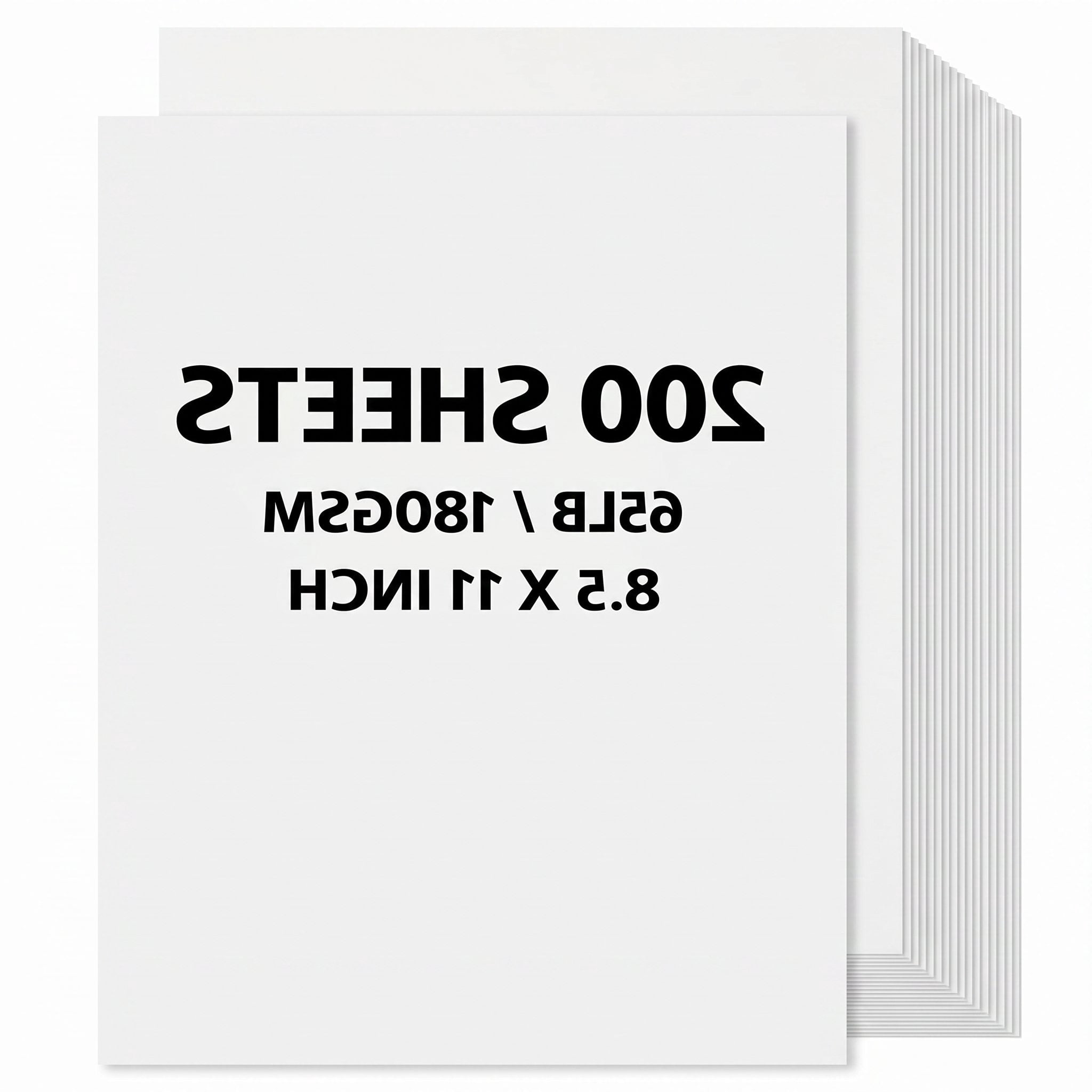200 Sheets White Cardstock Paper 8.5 x 11 Inch, 65lb/180gsm, for ...