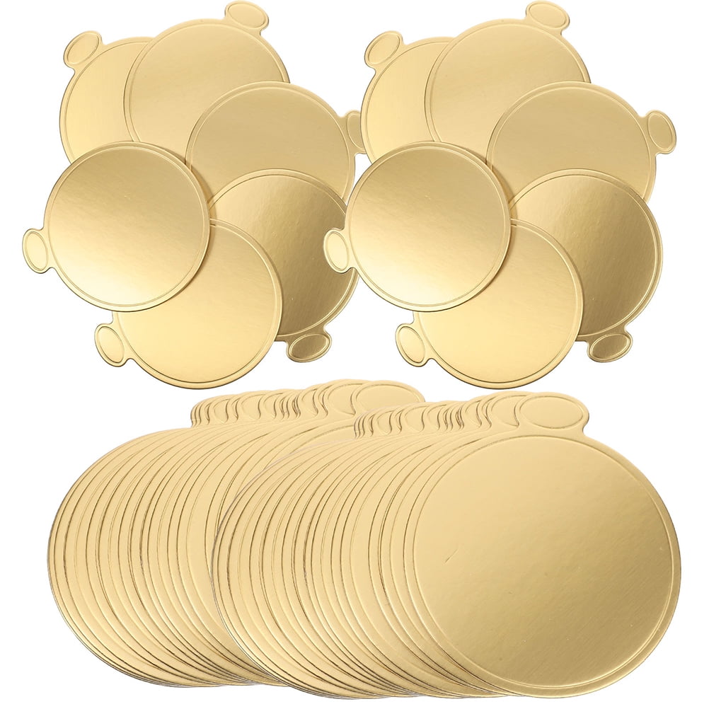 HEALEEP Mini Triangle Mousse Cake Paper Cardboard Golden For Coffee ...