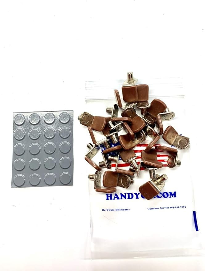 200 Shelf Supports L-Shape Nickel Plated 1/4" with Cushion Rubber ...