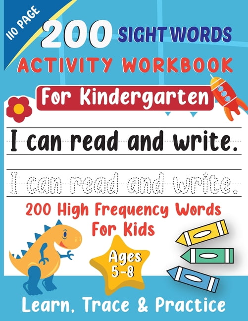 200 Sight Words Activity Book: Learn, Trace and Practice - Book for ...