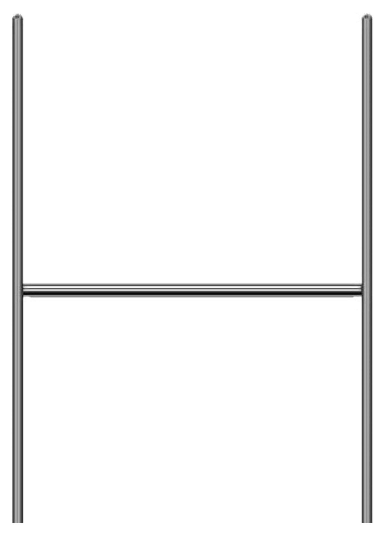 200 Signs Stake 15'', H-Frame Metal Stake 15'' Tall x 10'' Wide, use ...