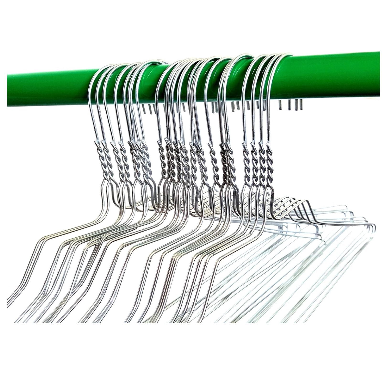 200 Silver Wire Hangers 18" Clothes Hangers, 14 Gauge Strong (200 ...
