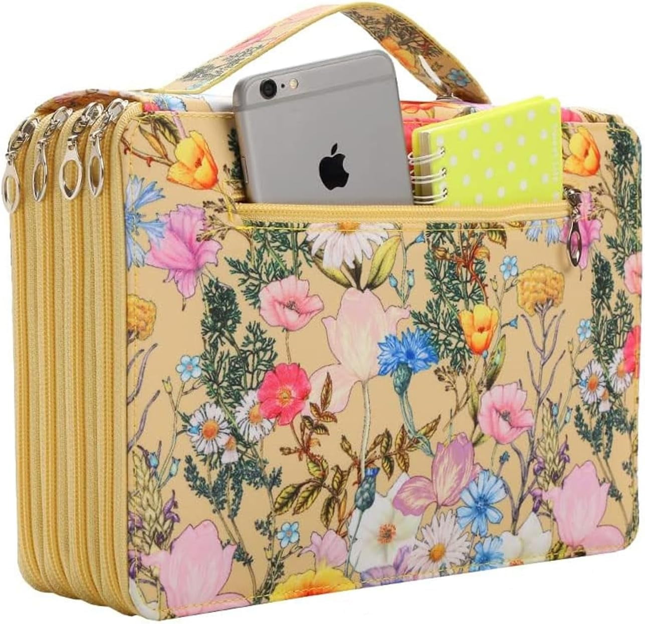 200 Slots Colored Pencil Case-Twill Oxford Pencil Holder with Zipper ...