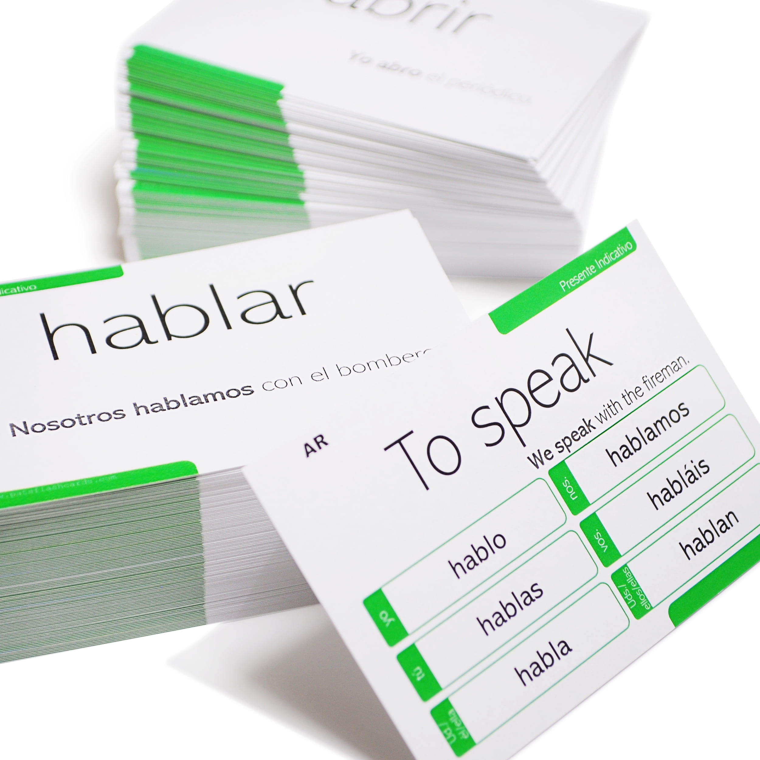 200 Spanish Verb Conjugation Presente Indicativo Flash Cards - Full ...