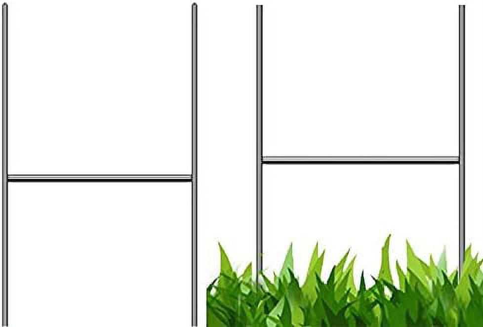 200 Stake 12 x 9 inch H-Frame x 9 Gauge Galvanized Wire Sign Holder ...