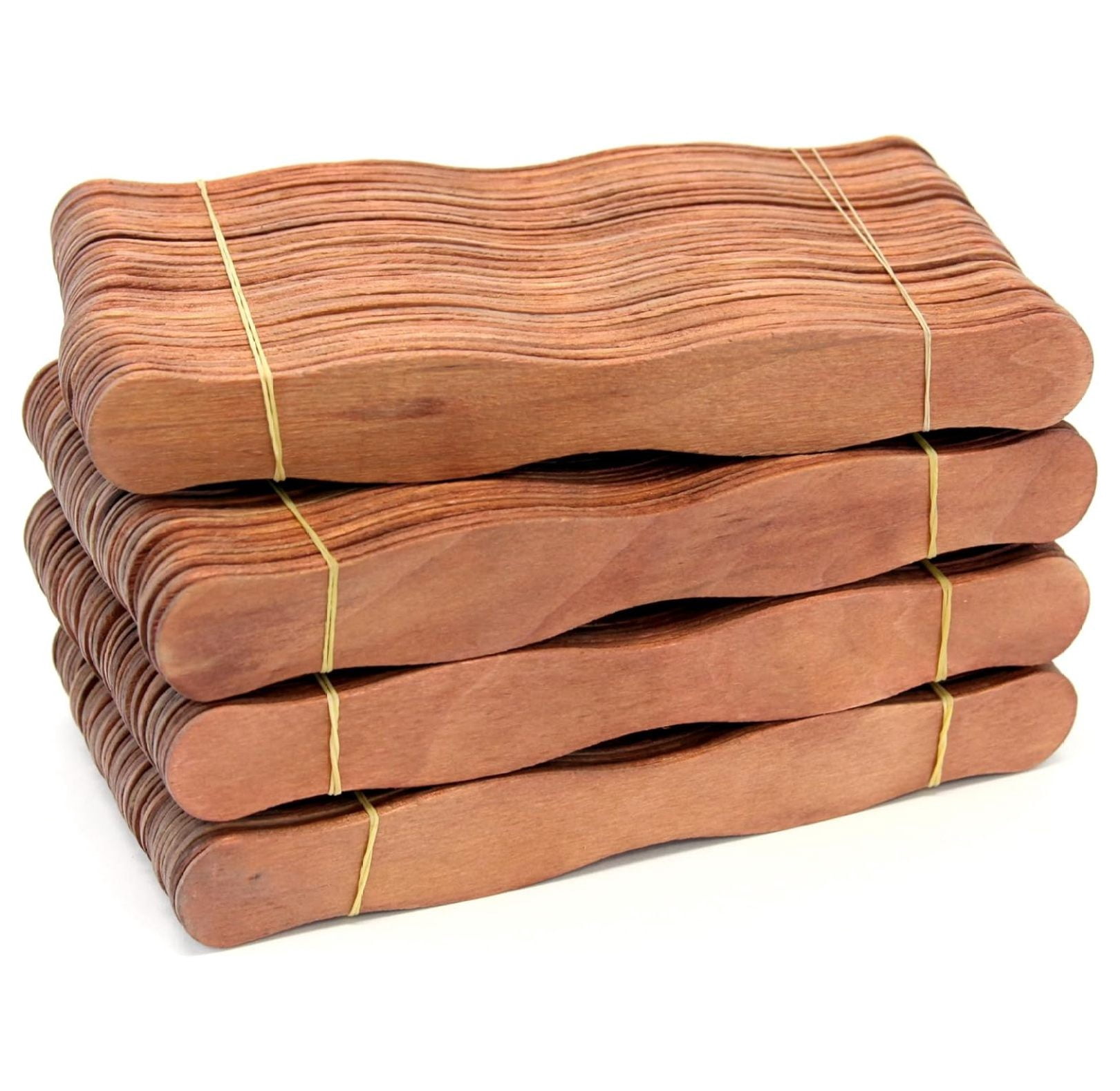 200 Sticks, Brown Color Wavy Sticks for Fan Handles, Supplies, Wedding ...
