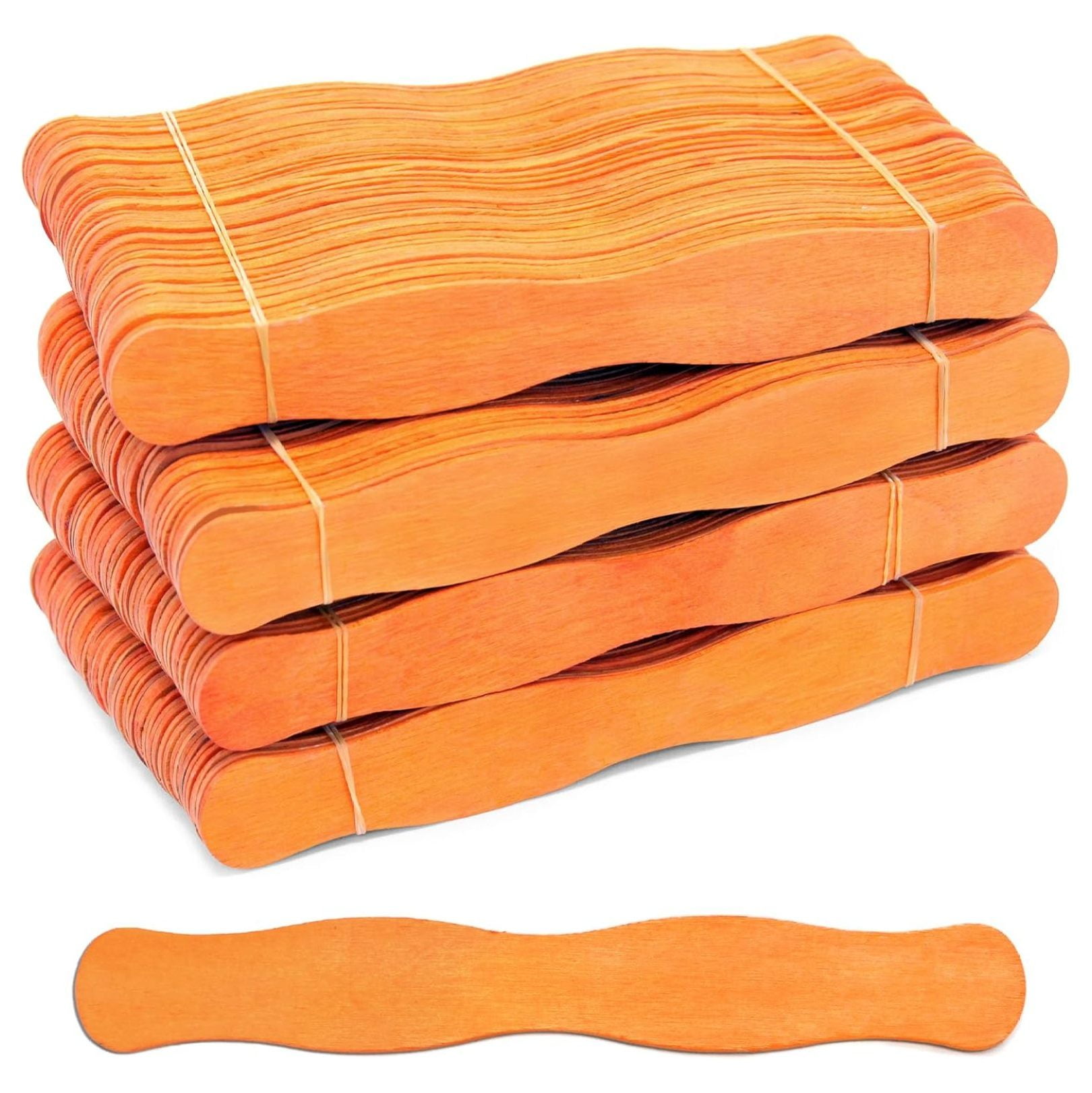 200 Sticks, Orange Colored Wavy Sticks for Fan Handles, Supplies ...