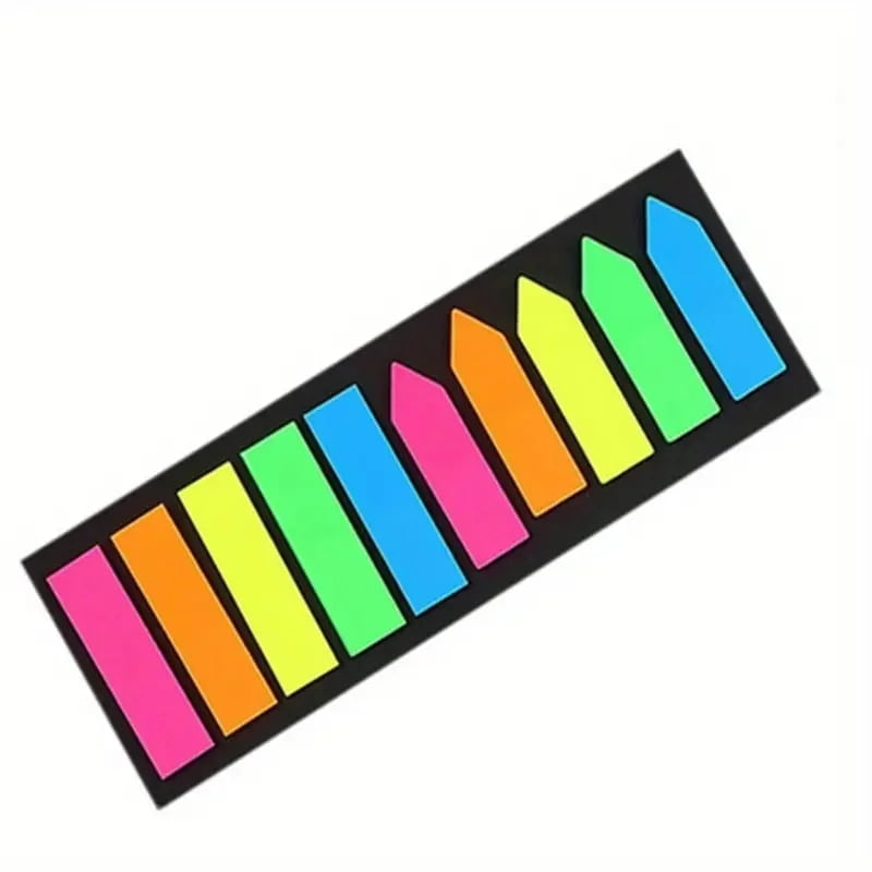 200 Tabs/Sheet Fluorescent Index Stickers, Transparent Bookmark Notes ...