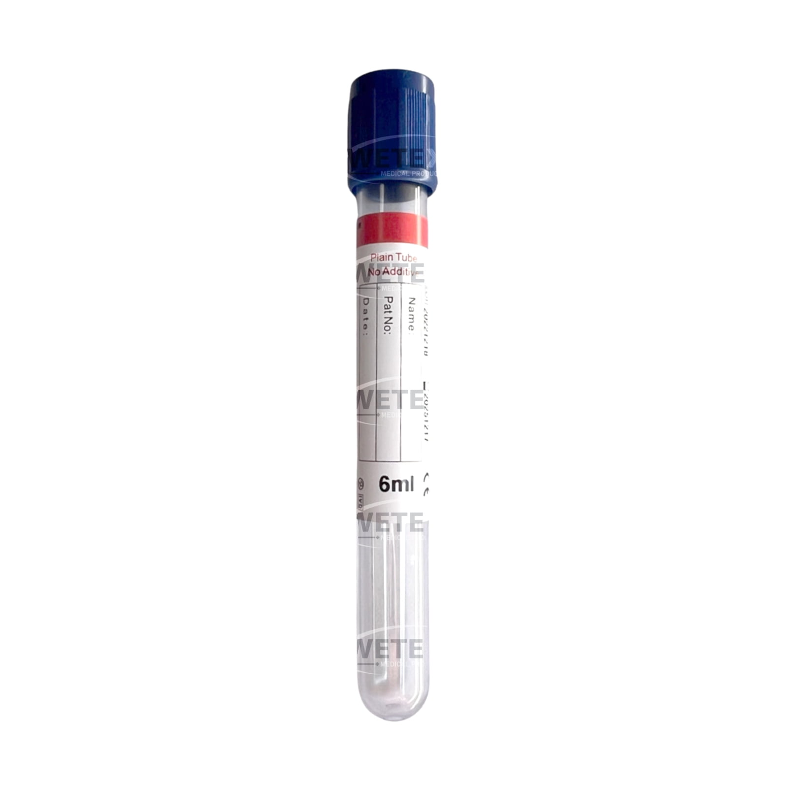 200 Tubes, Royal Blue Top, NO ADDITIVE 13x100mm, 6mL, PET - Walmart.com