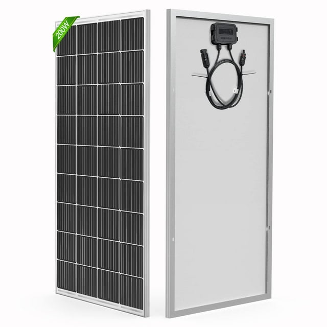 WERCHTAY 200W Monocrystalline Solar Panel for RV, Camping, Boat ...