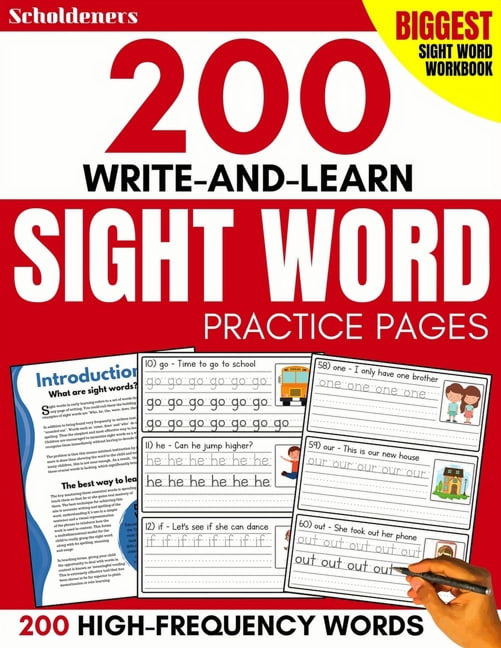 200 Write-and-Learn Sight Word Practice Pages: Learn the Top 200 High ...