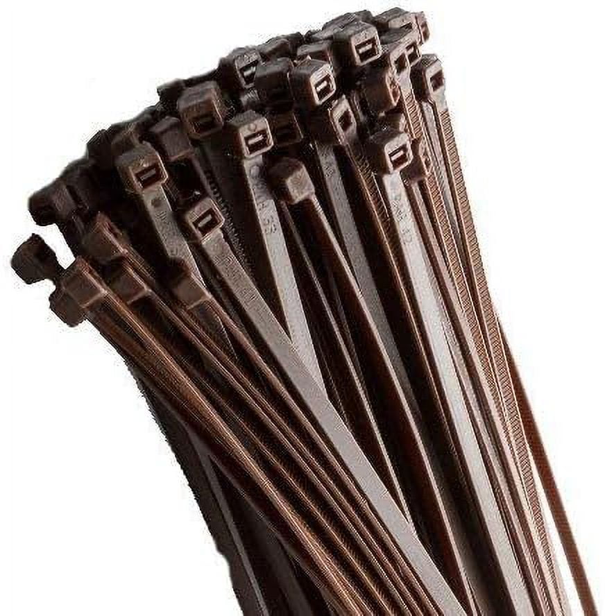 200 X 300MM X 4.8MM BROWN CABLE TIES PLASTIC NYLON ZIP TIE WRAPS ...