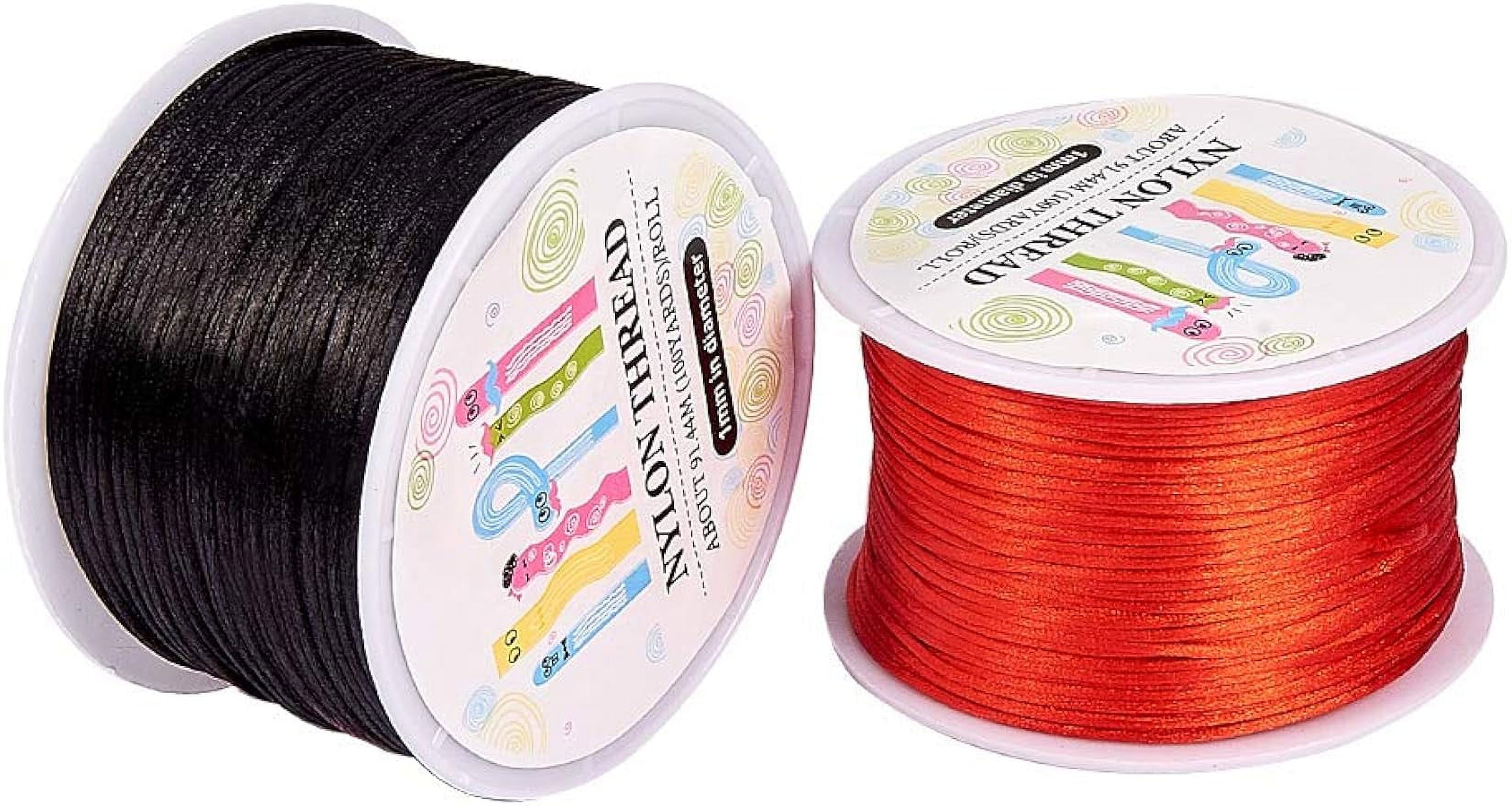 200 Yards Satin Nylon Trim Cord Rattail Silk Cord Silk Trim Beading ...