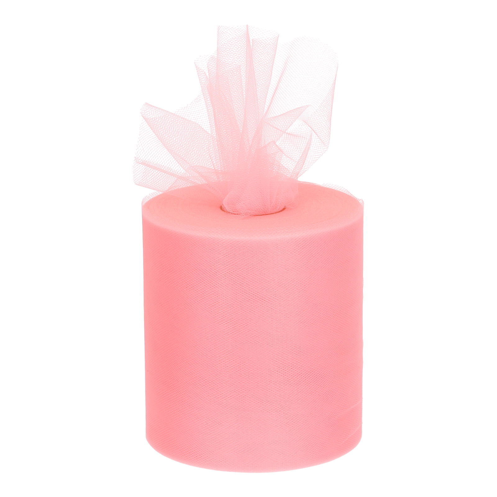 200 Yards Tulle Ribbon Rolls Netting Fabric Spools 6" Pink for ...