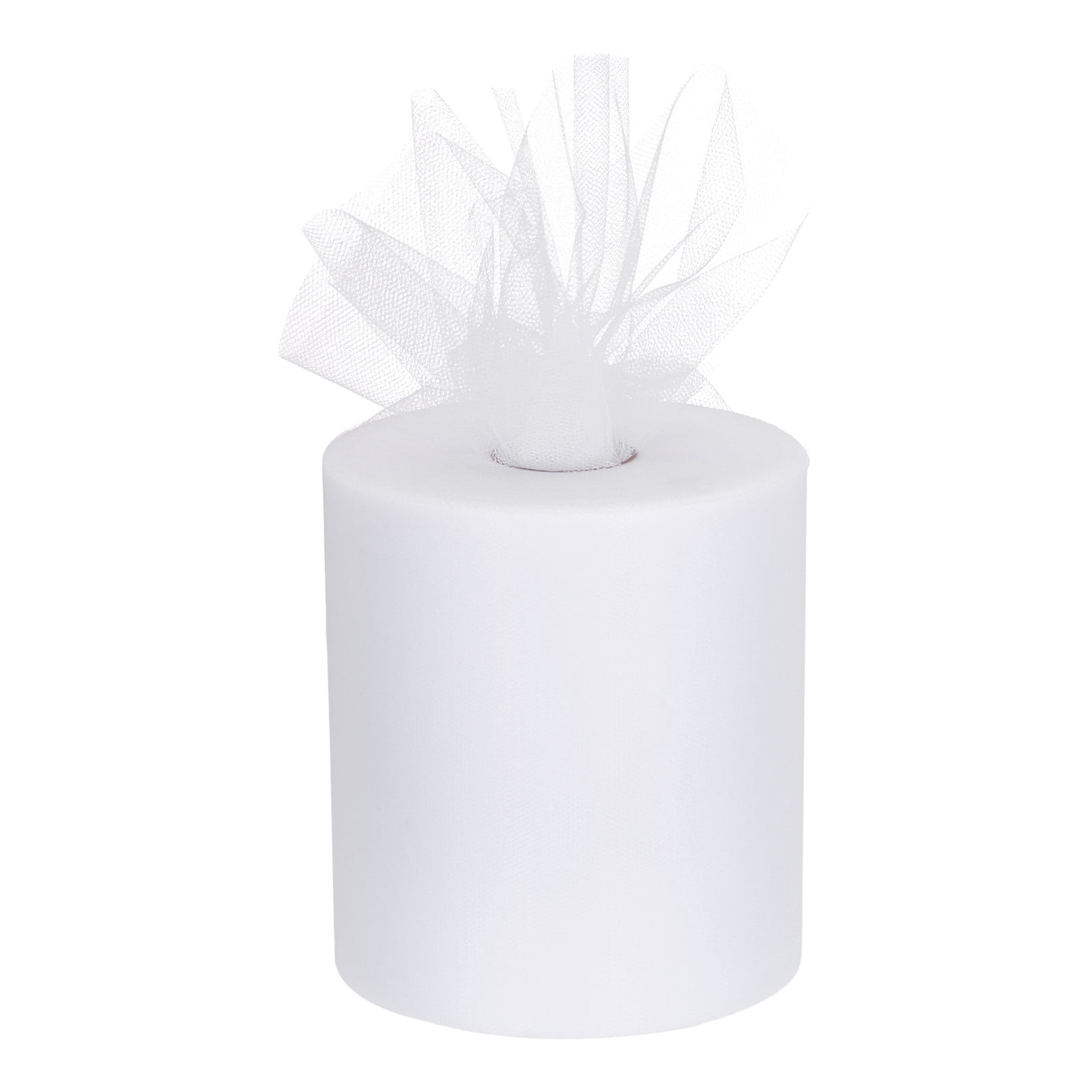 200 Yards Tulle Ribbon Rolls Netting Fabric Spools 6" White for ...